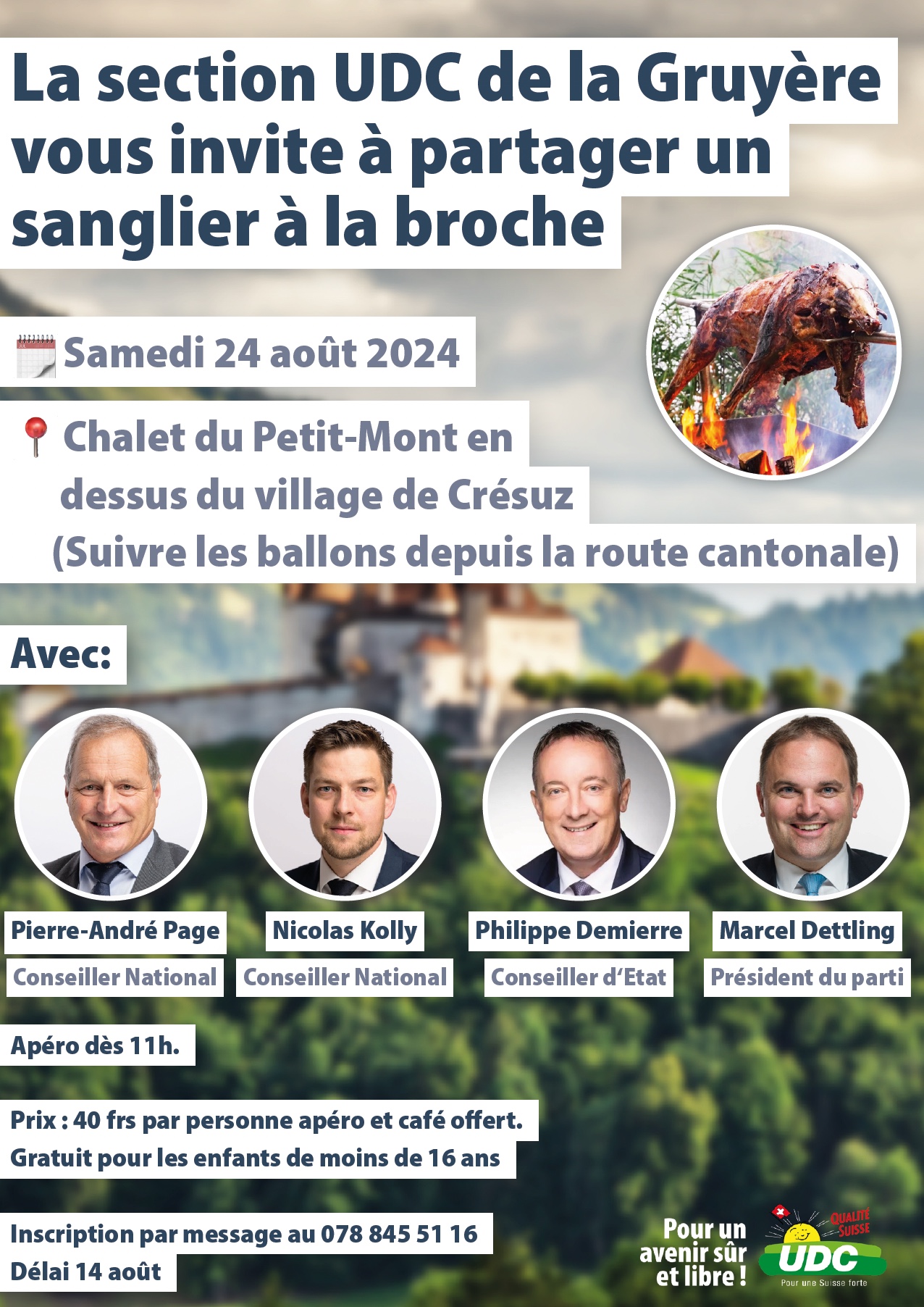 UDC Fribourg - Sanglier à la broche